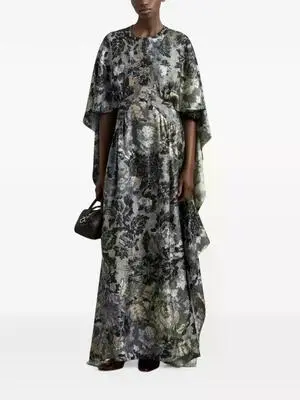 Antonio Marras Floral-print Draped Maxi Dress