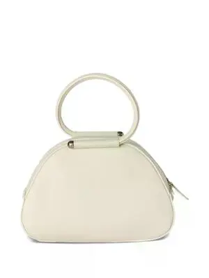 Antonio Marras Caragol Floral-embroidered Leather Tote Bag - Neutrals