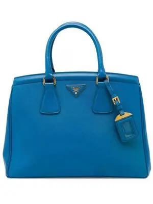 Prada 2013-2026 Saffiano Lux Parabole Tote Bag - Blue
