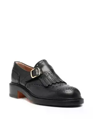 Santoni Fringe-detail Brogue Loafers