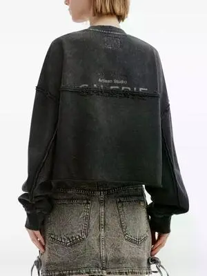MUSIUM DIV. Charm-embellished Acid-wash Sweatshirt