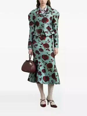 Antonio Marras Rose-jacquard Mermaid Midi Skirt