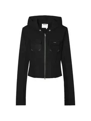 MUSIUM DIV. Panelled Zip-up Hoodie - Black