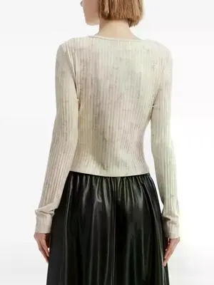 B+AB Ribbed-knit Henley Sweater
