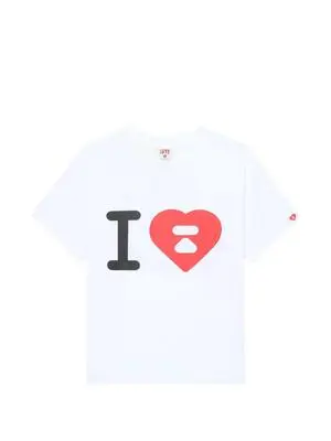 AAPE BY *A BATHING APE Logo-print Cropped T-shirt - White