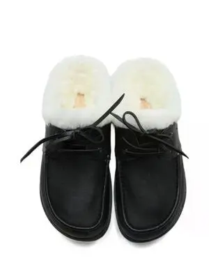 Good News Shearling-lined Leather Mules