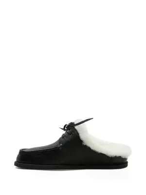 Good News Shearling-lined Leather Mules