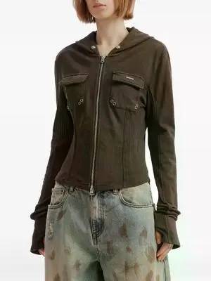 MUSIUM DIV. Panelled Zip-up Hoodie