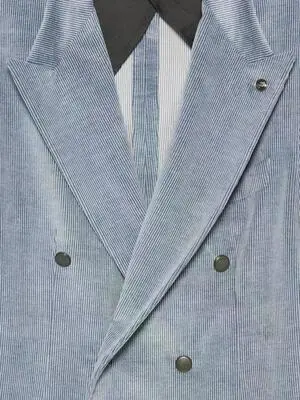 Peserico Double-breasted Corduroy-texture Blazer