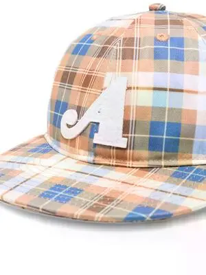 AWAKE NY Classic A Plaid Logo-patch Baseball Cap