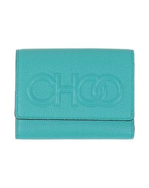 JIMMY CHOO Wallet Turquoise Leather - Blue