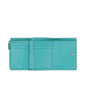 JIMMY CHOO Wallet Turquoise Leather
