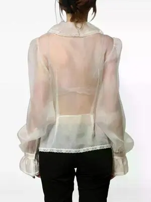 Dolce & Gabbana Ruffled Lace-trim Blouse
