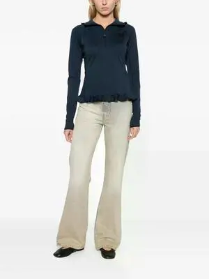 Cecilie Bahnsen X Tnf Symone Dotknit Baselayer Wool-blend Black Top