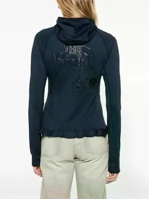 Cecilie Bahnsen X Tnf Symone Dotknit Baselayer Wool-blend Black Top