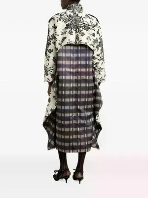 Antonio Marras Floral-print Asymmetric Trench Coat