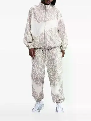 Nike Swoosh-print Animal-print Jacket - Neutrals
