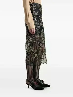 Antonio Marras Embroidered-tulle Midi Pencil Skirt