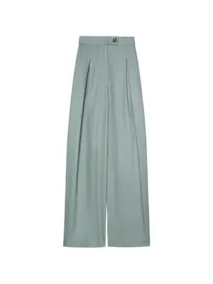 Antonio Marras Pleated High-waisted Palazzo Pants - Blue
