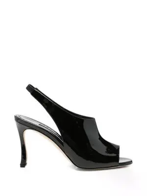 Manolo Blahnik Minufle Heeled Sandals - Black