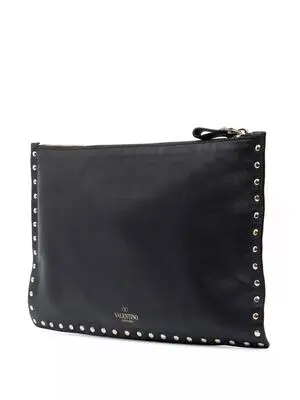Valentino Garavani 2000-2017 Leather Rockstud Clutch Bag