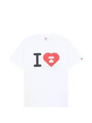 AAPE BY *A BATHING APE Logo-print Heart-motif T-shirt - White