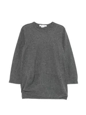Comme Des Garçons Curved-seam Sweatshirt - Grey