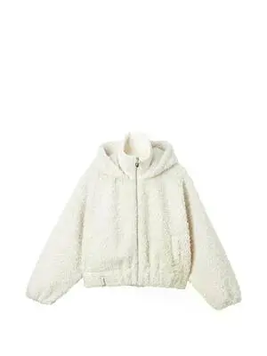 MUSIUM DIV. Fleece-texture Hooded Jacket - Neutrals