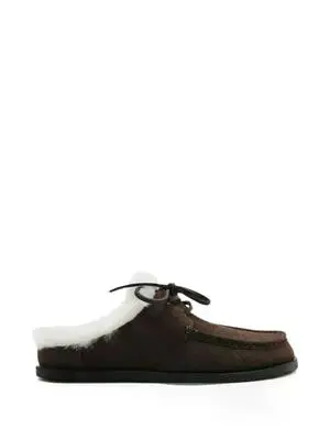 Good News Croc-effect Faux-shearling Loafers