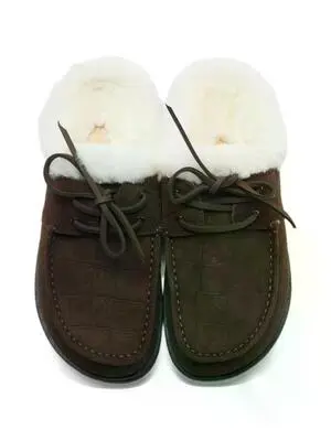 Good News Croc-effect Faux-shearling Loafers