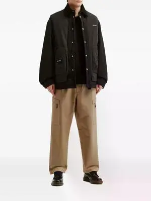 Izzue Corduroy-collar Layered Jacket