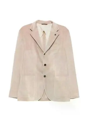 Peserico Corduroy-texture Single-breasted Jacket - Neutrals