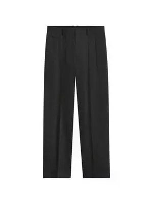 BOSS By Beckham Relaxed-fit Pants In Italian Wool - Grey