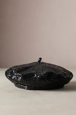 Hansel From Basel Caught In Sequins Beret - Black