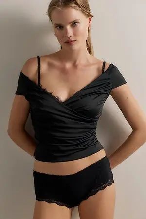 Free People Starry Eyed Tee - Black