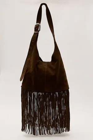 Free People Fringe Tote - Chocolate