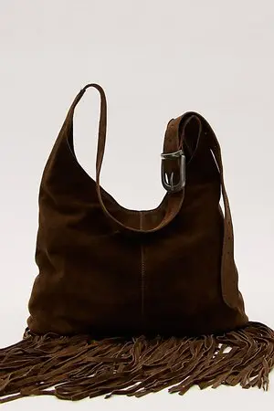 Free People Fringe Tote - Chocolate