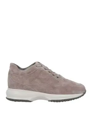 Hogan Sneakers Taupe Size Soft Leather