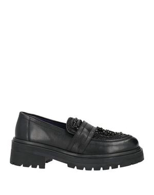 APEPAZZA Loafers Size Leather, Textile Fibers - Black
