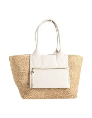 GANNI Shoulder Bag Natural Raffia, Polyurethane, Polyester