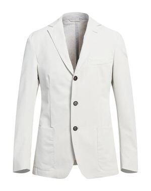 Eleventy Blazer Size Polyurethane, Cotton - Light Grey