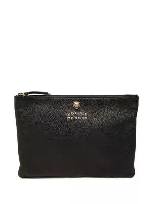 Gucci 2000-2015 Calfskin Animalier Clutch Bag - Black