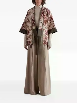 Antonio Marras Rose-jacquard Patchwork Kimono Jacket