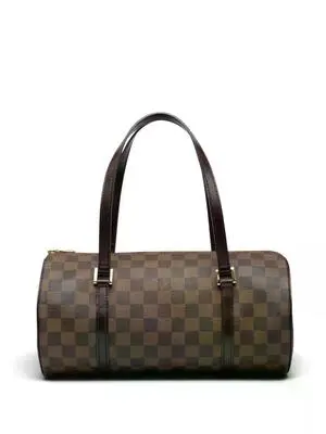 LOUIS VUITTON 2004 Damier Ebene Papillon 30 Handbag - Brown
