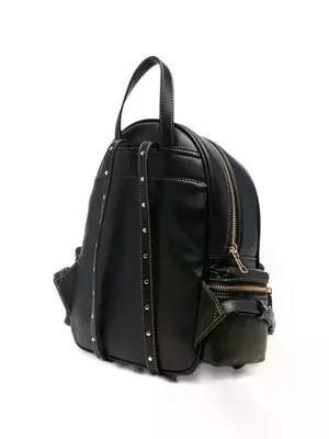 Liu Jo Logo-plaque Pebbled-leather Backpack - Black