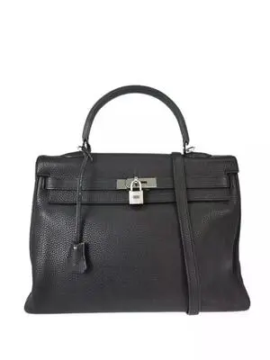 Hermès 2010 35 Kelly Retourne Togo Tote Bag - Black