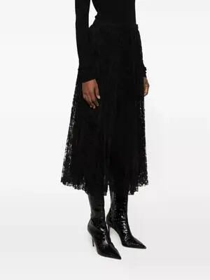 Ermanno Scervino Flower-lace Midi Skirt