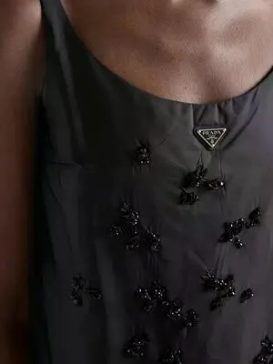 Prada Embroidered, Lightweight Re-nylon Mini-dress
