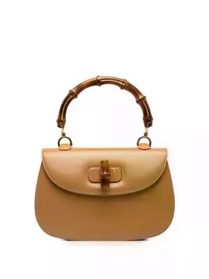 Gucci 20th Century Calfskin Bamboo Night Satchel