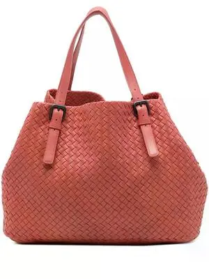 Bottega Veneta 2012-2026 Large Nappa Intrecciato Cesta Tote Bag - Pink